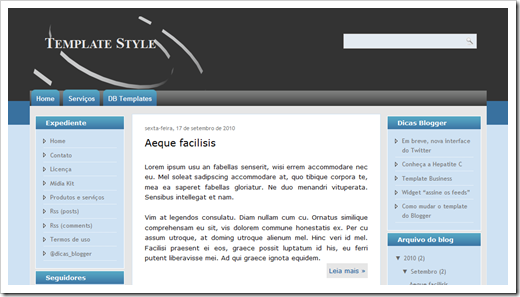 Template Style - Dicas Blogger